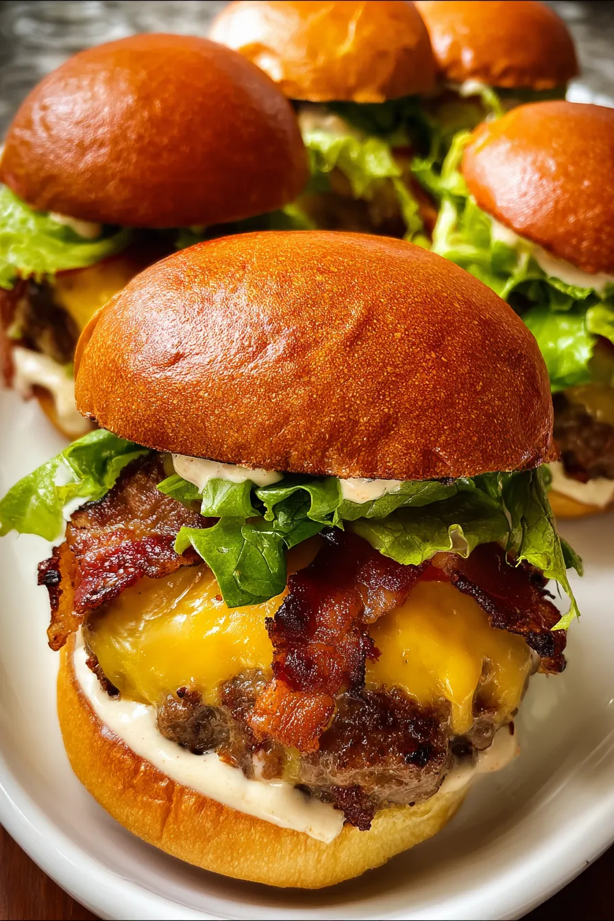 Crispy Smash Burgers with Bacon Mayo – Recipes As Seen